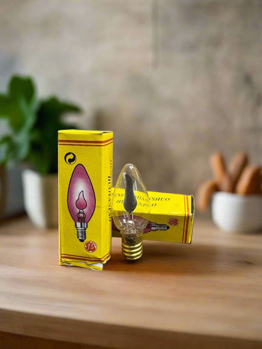 Pack of 10 Flaming Lights E14 Candle Bulbs