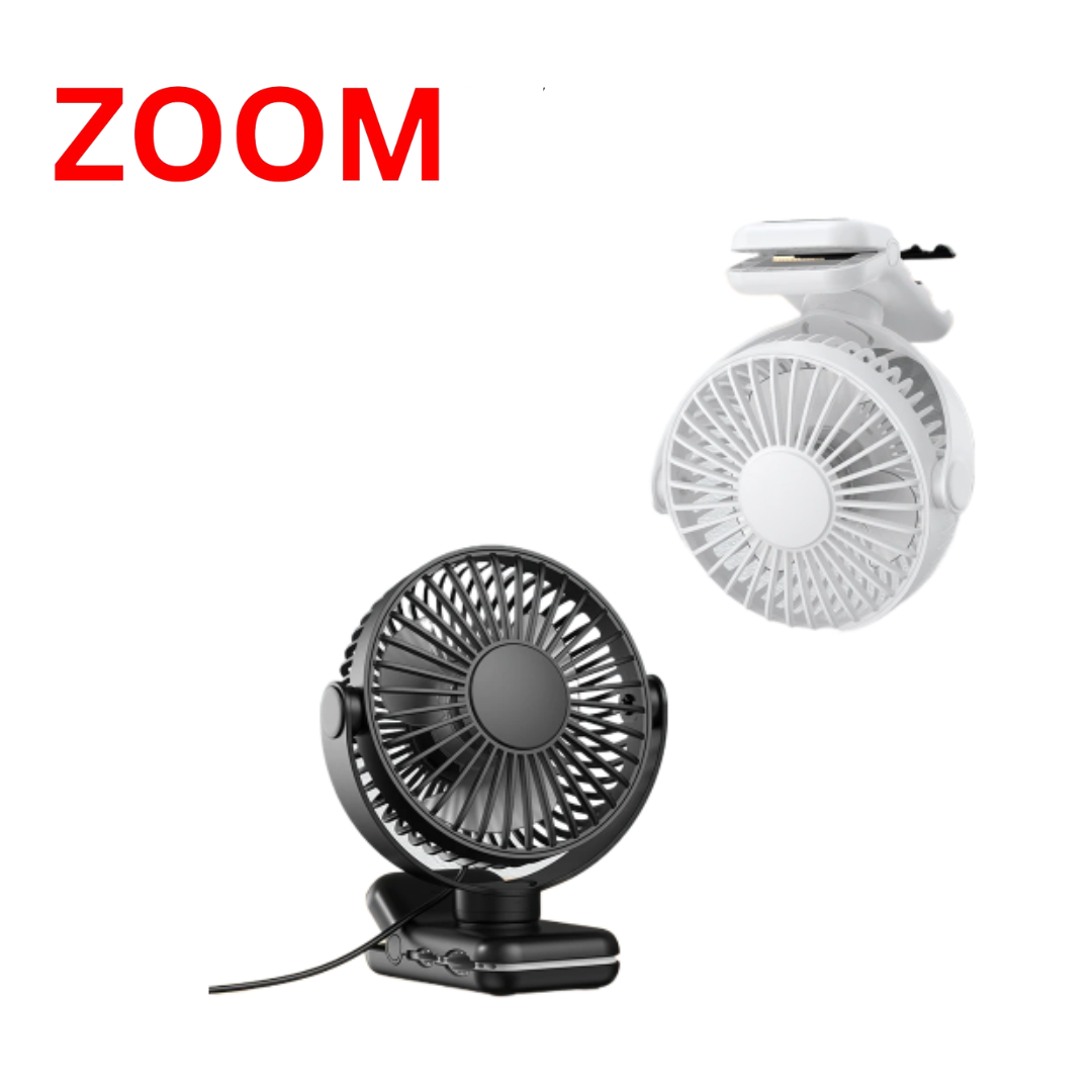 Rechargeable Mini Portable Clip on Fan,3 Speeds Quiet Wind 720° Rotate